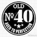 40th Birthday Svg, 40th Svg, Old Number 40 Svg, 40th Cut File for ...