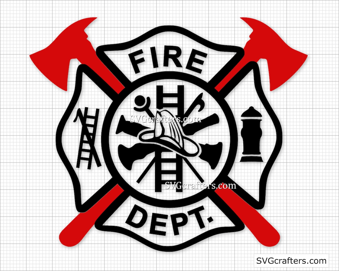 Firefighter Svg Fireman Svg Fire Dept Svg Fire Department | Etsy