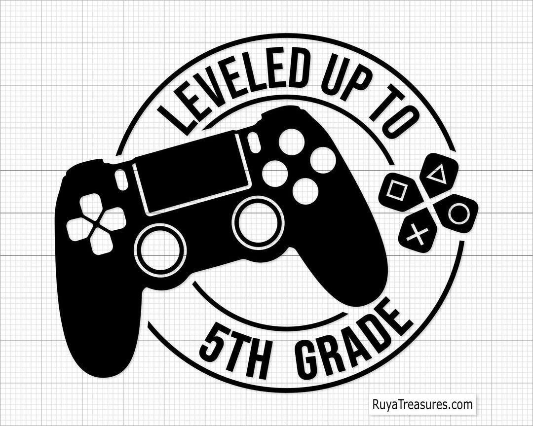 Leveled up to 5th Grade Svg, Fifth Grade Svg, Back to School Svg, 5th ...