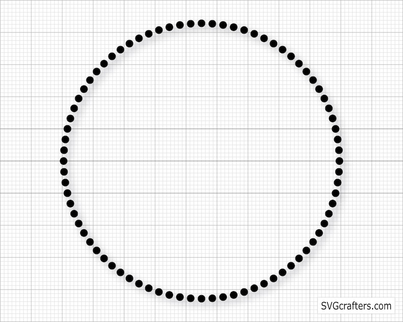 Dotted Frame Svg Dotted Circle Frame Svg Circle Monogram - Etsy