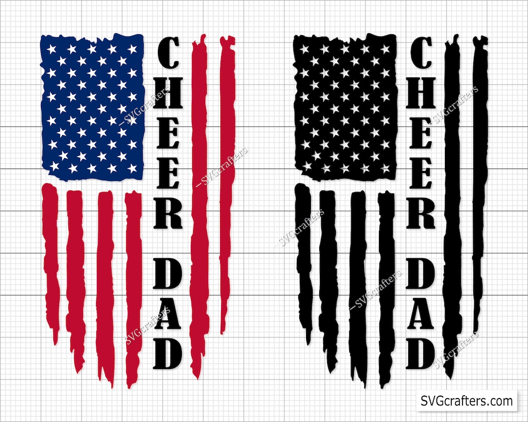 4th of July Svg, Cheer Dad Flag Svg, Flag Svg, Cheer Dad Flag Shirt ...
