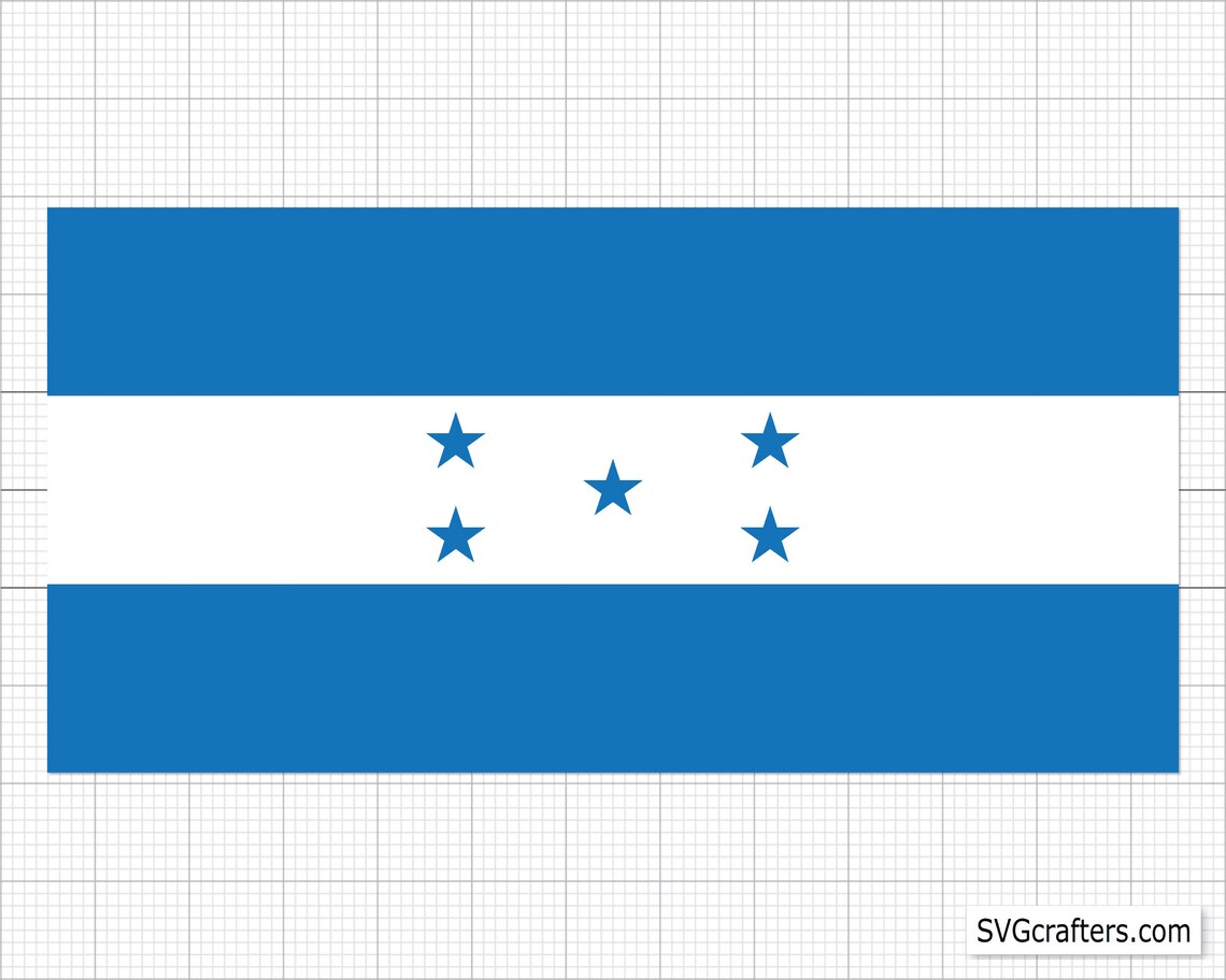 Honduras National Flag Svg Honduras Flag Png Honduras Flag - Etsy