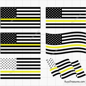 Thin Yellow Line Flag Svg, Dispatcher Svg, 911 Dispatcher Svg, Dispatch ...