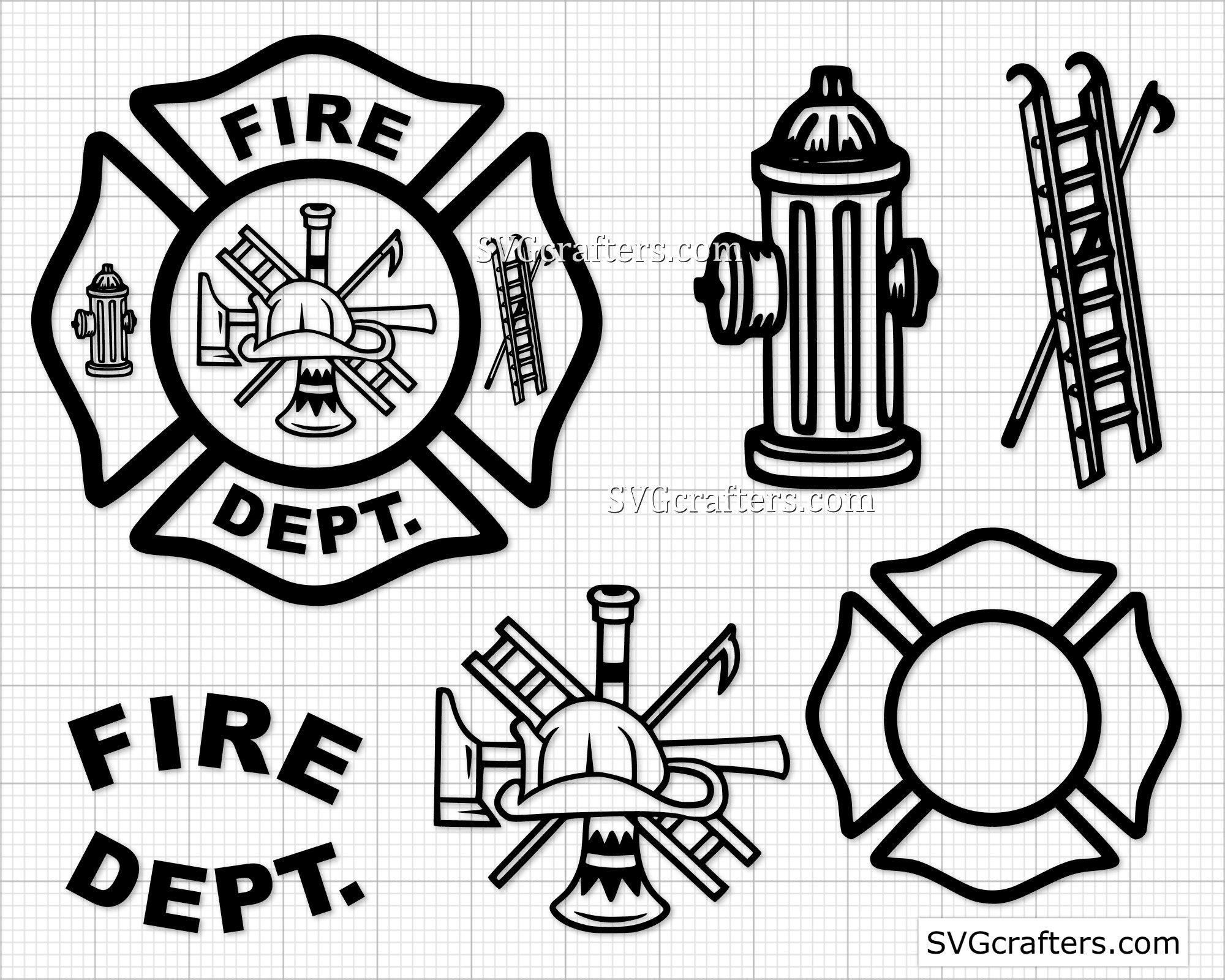 Fire Dept svg Firefighter svg Maltese Cross svg fireman | Etsy