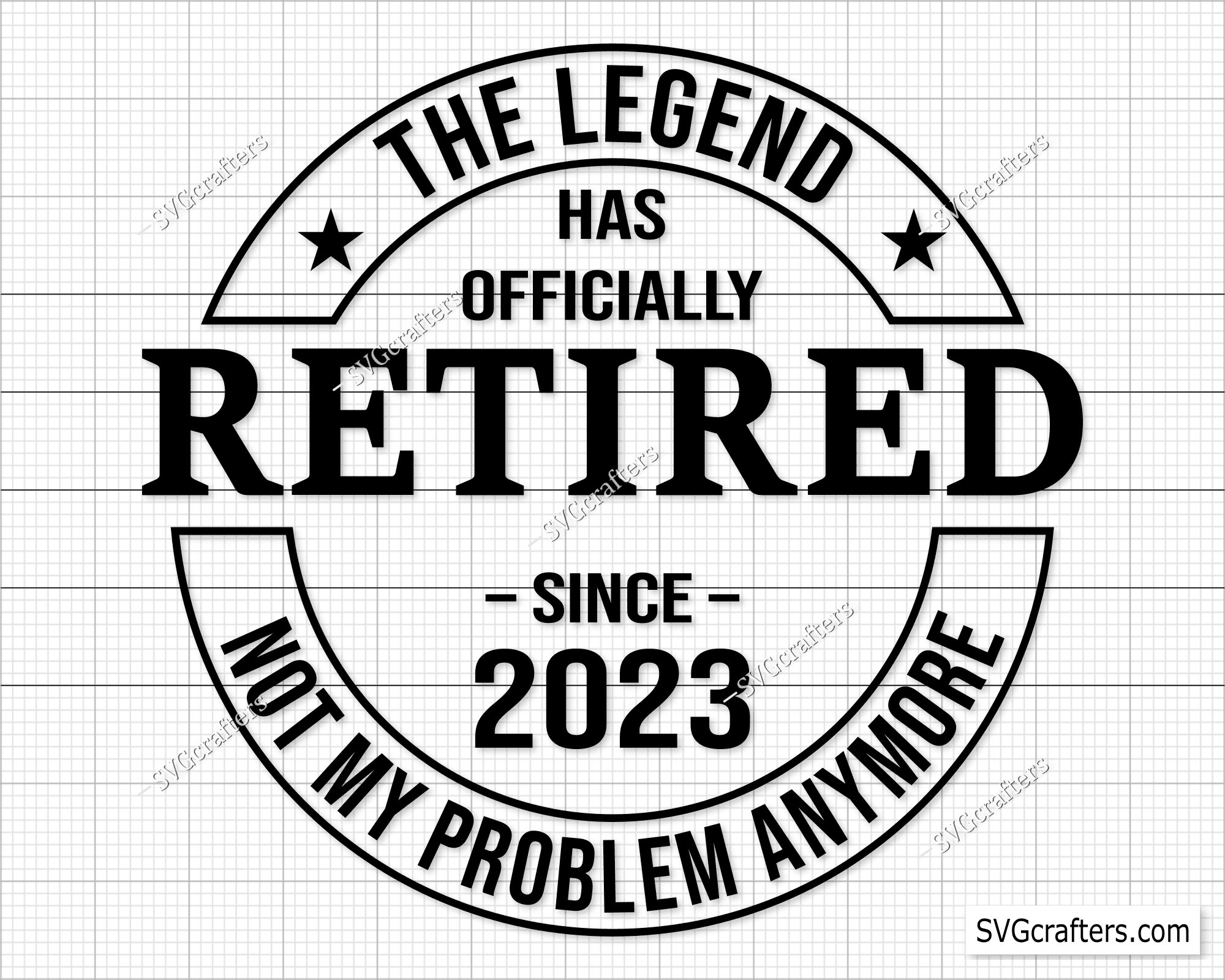 The Legend Has Officially Retired Svg Png. Not His Problem - Etsy