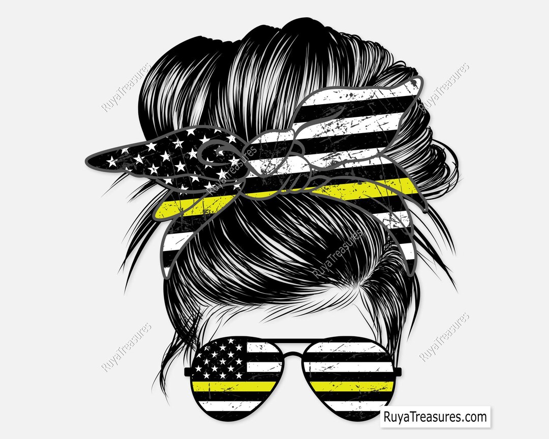 Dispatcher Mom Messy Bun Png, 911 Dispatcher Png, Dispatch Mom Png ...
