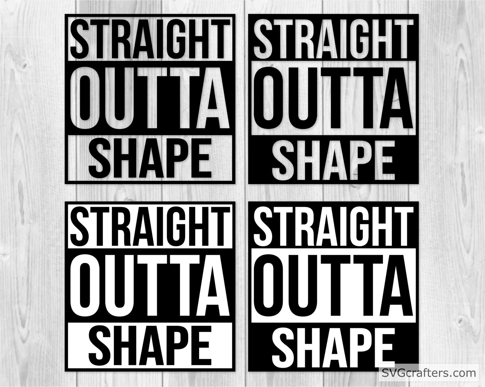 Straight Outta Shape Svg Straight Outta Svg Fitness Svg | Etsy