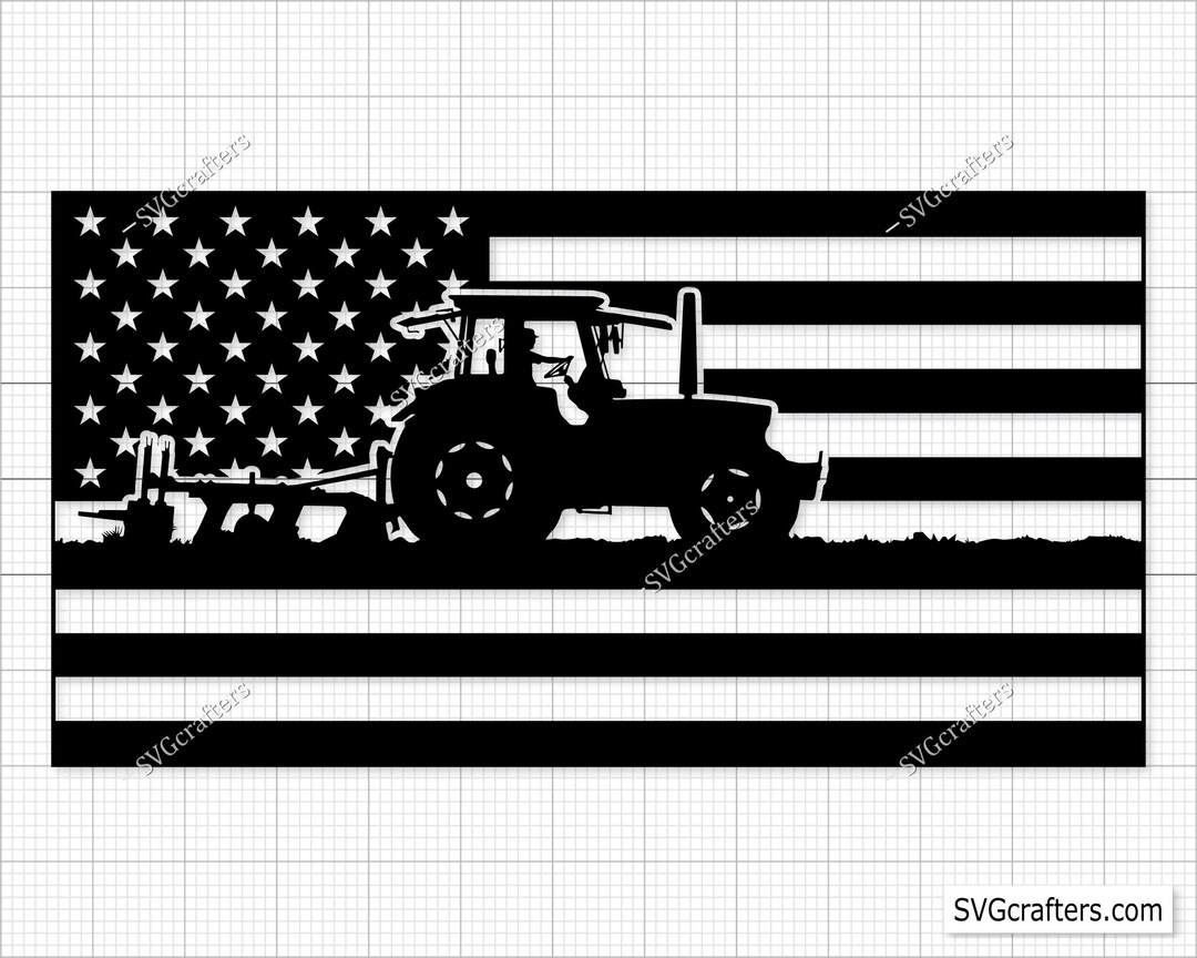 American Farm Tractor Svg, US Tractor Svg, Farm Tractor Png, Tractor ...