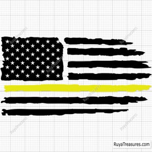 Thin Yellow Line Flag Svg, Dispatcher Svg, 911 Dispatcher Svg, Dispatch ...