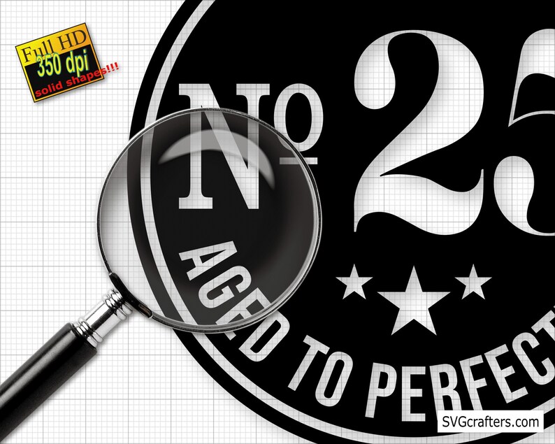 25th Birthday Svg 25th Svg Old Number 25 Svg 25th Cut File - Etsy