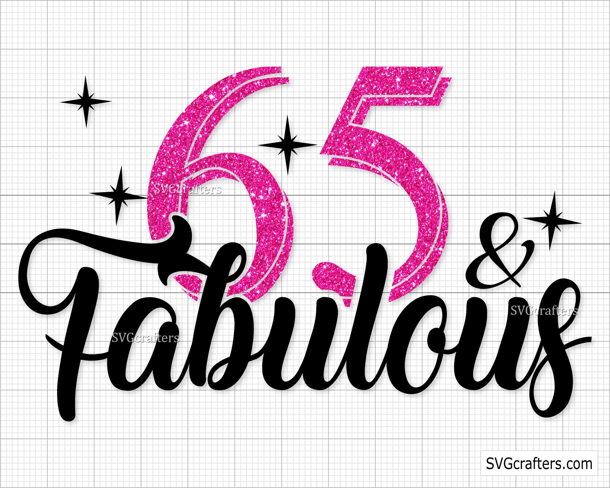 65th Birthday Svg 65 and Fabulous Svg Sixty Five Svg 65th | Etsy