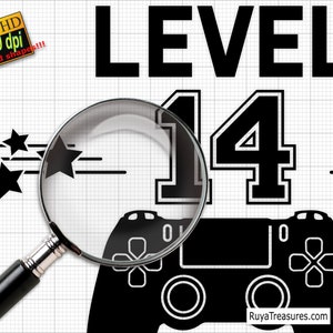 Level 14 Unlocked Svg, 14th Birthday Svg, My 14th Birthday Svg ...