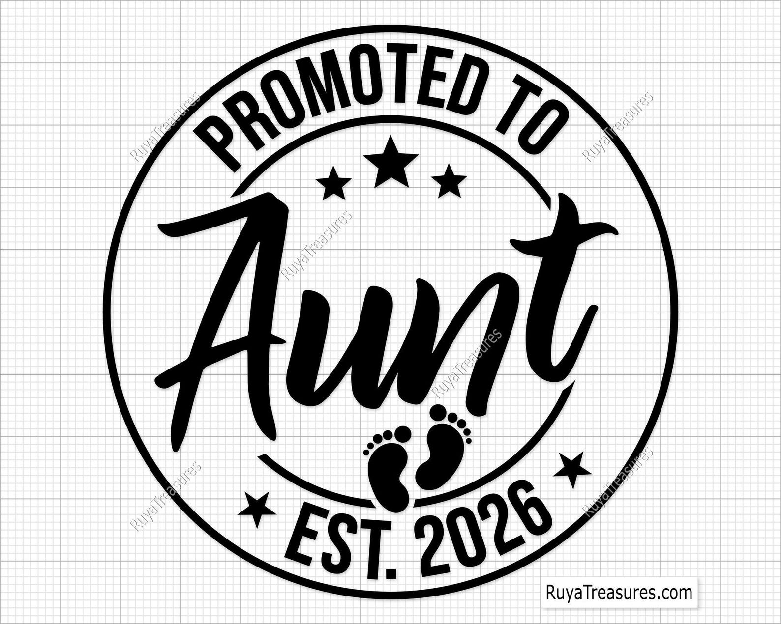 Promoted to Aunt Svg Png, Baby Announcement Svg, Established Svg, Aunt ...