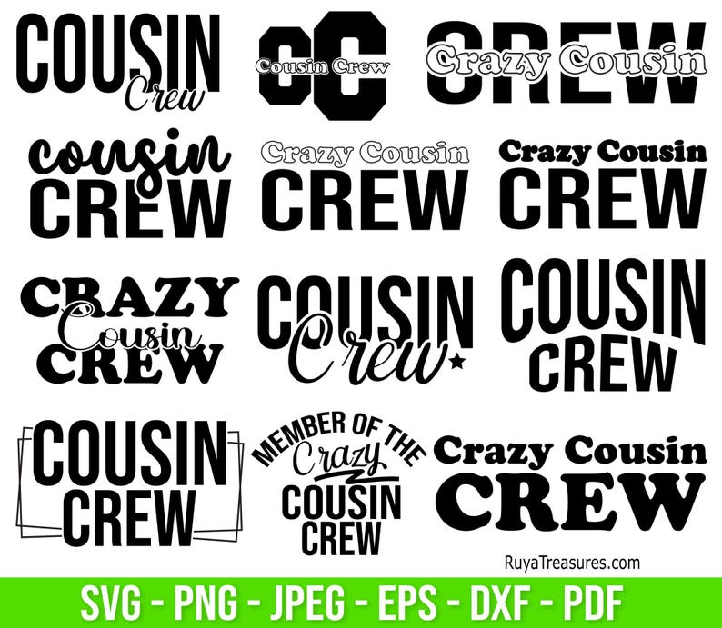 Cousin Crew Svg, Cousin Svg, Cousin Squad Svg, Cousin Trip Svg, Cousin ...