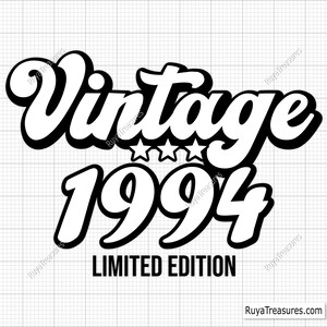 Vintage 1994 Svg, 30th Birthday Svg, 30th Svg, 30th Cut File for Cricut ...