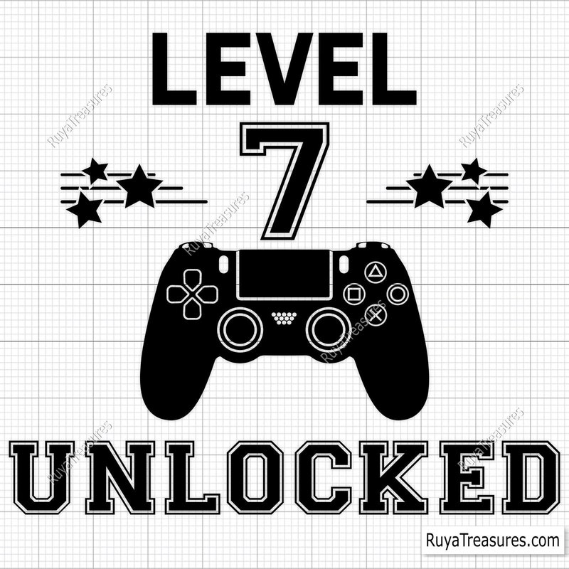 Level 7 Unlocked Svg - Etsy