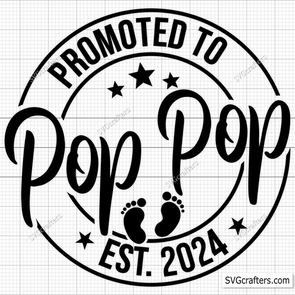 Promoted to Pop Svg - Etsy