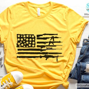 American Gun Flag Svg, Rifle Flag Svg, Guns Svg, 2nd Amendment Svg ...