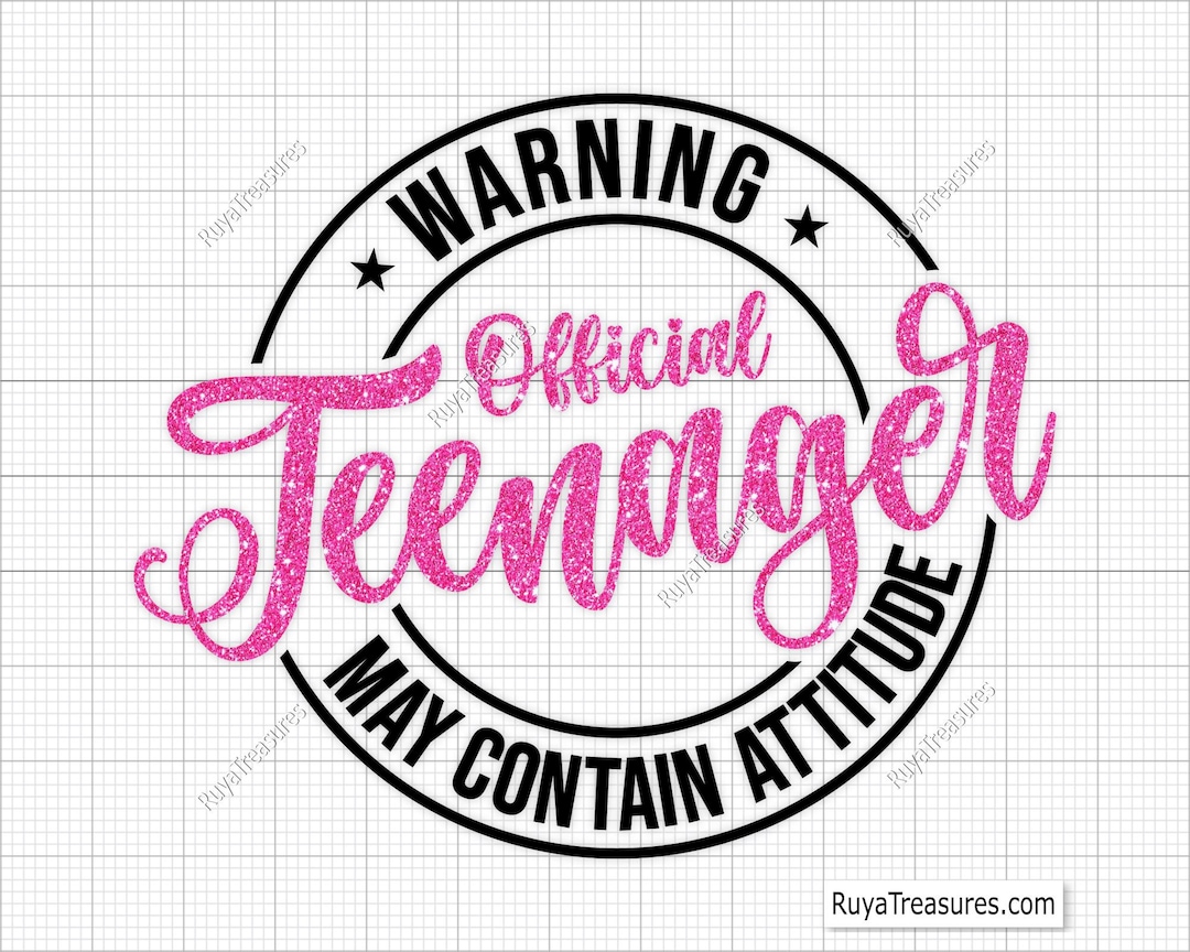 Warning Official Teenager Svg, Official Teenager Svg, 13th Birthday Svg ...