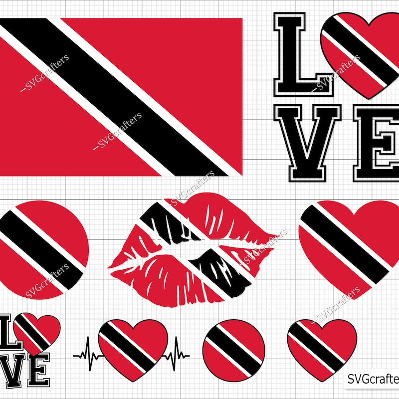Trinidad Flag Svg - Etsy