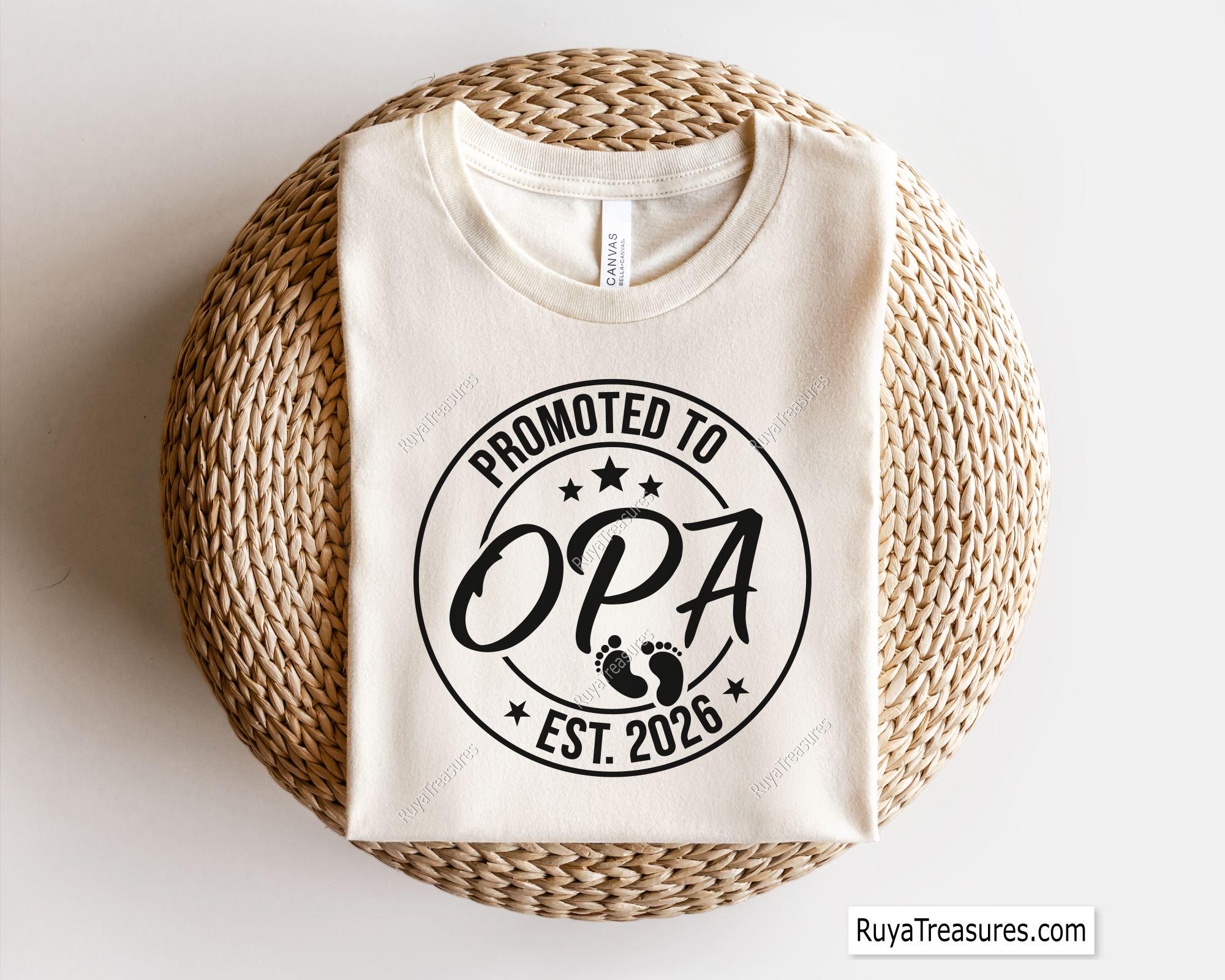 Promoted to OPA Svg Png, Baby Announcement Svg, Established Svg ...