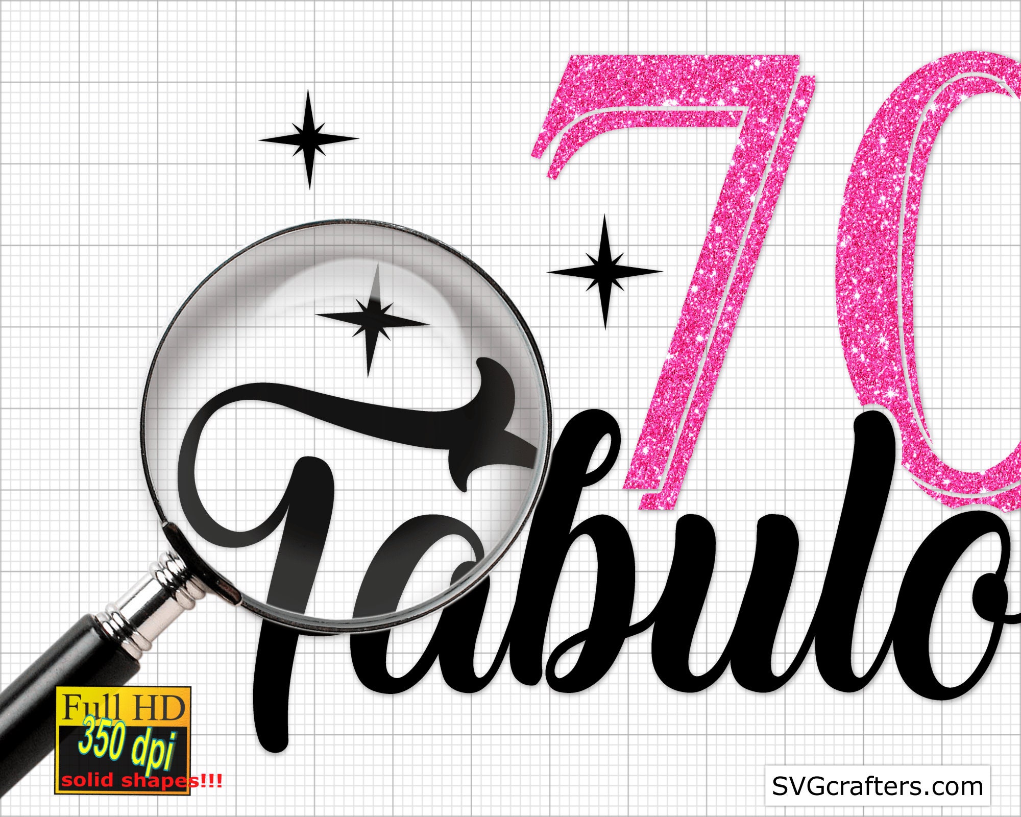70th birthday svg 70 and fabulous svg Seventy birthday svg | Etsy