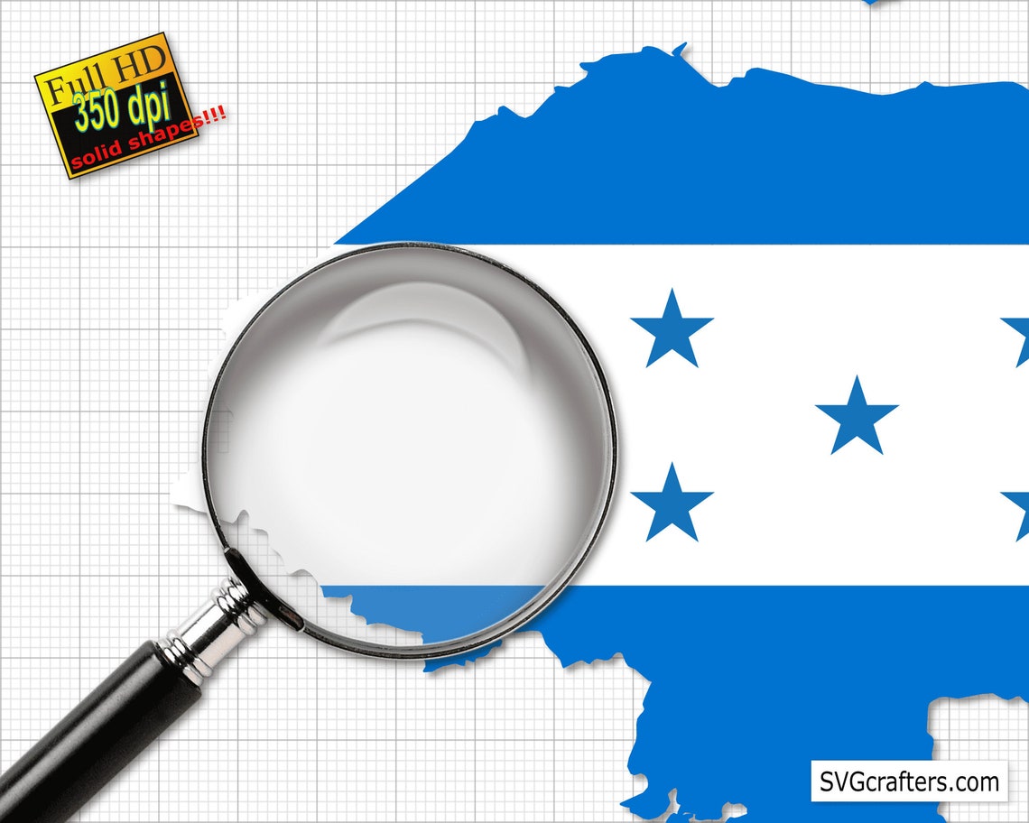 Honduras Flag Map Svg Png Honduras Flag Svg Honduras Flag - Etsy