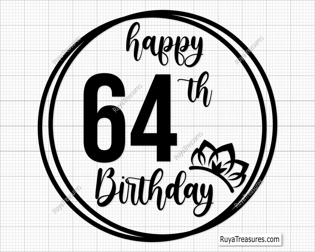 64th Birthday Svg Png, 64th Svg, Aged to Perfection Svg, 64 and ...