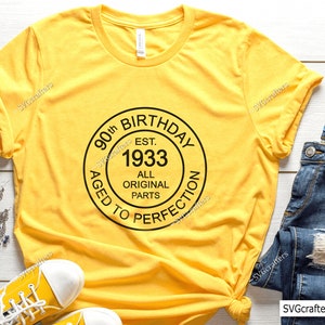 90th Birthday Svg 90th Svg Old Number 90 Svg 90th Cut File - Etsy