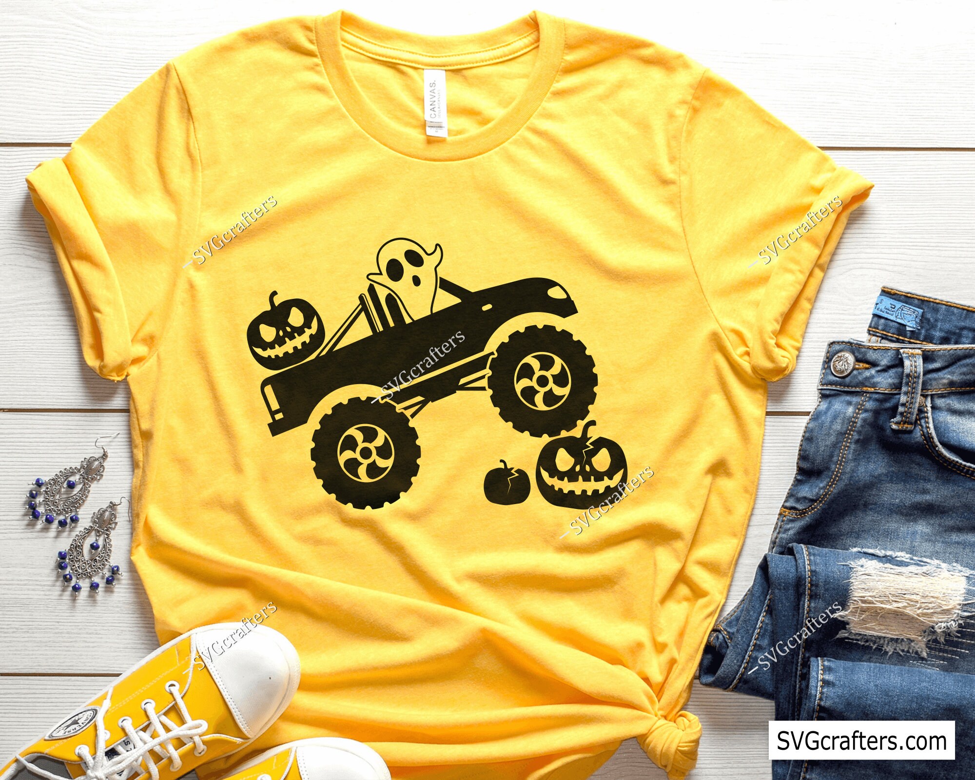 Halloween Truck Svg Kids Halloween Svg Spooky Svg Ghost - Etsy