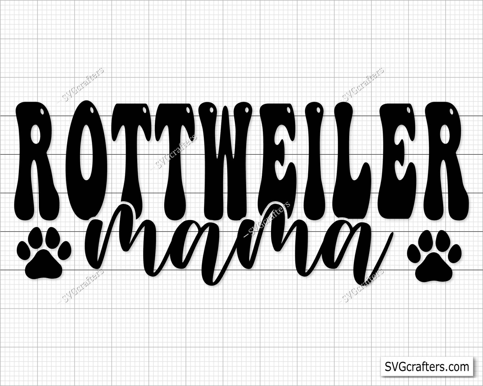 Rottweiler Mama Svg Png Rottweiler Svg Rottie Clipart Puppy - Etsy