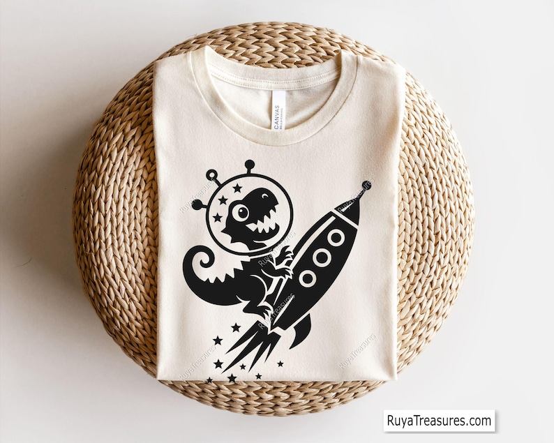 Dino Rocket Adventure Svg, Dinosaur Rocket Svg, Space Dinosaur Svg ...