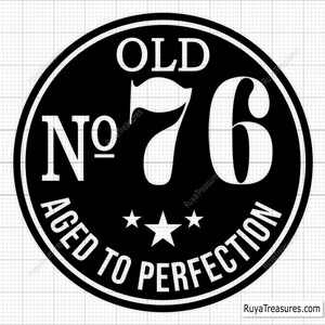 76th Birthday Svg Png, 76th Svg, Aged to Perfection Svg, 76 and ...