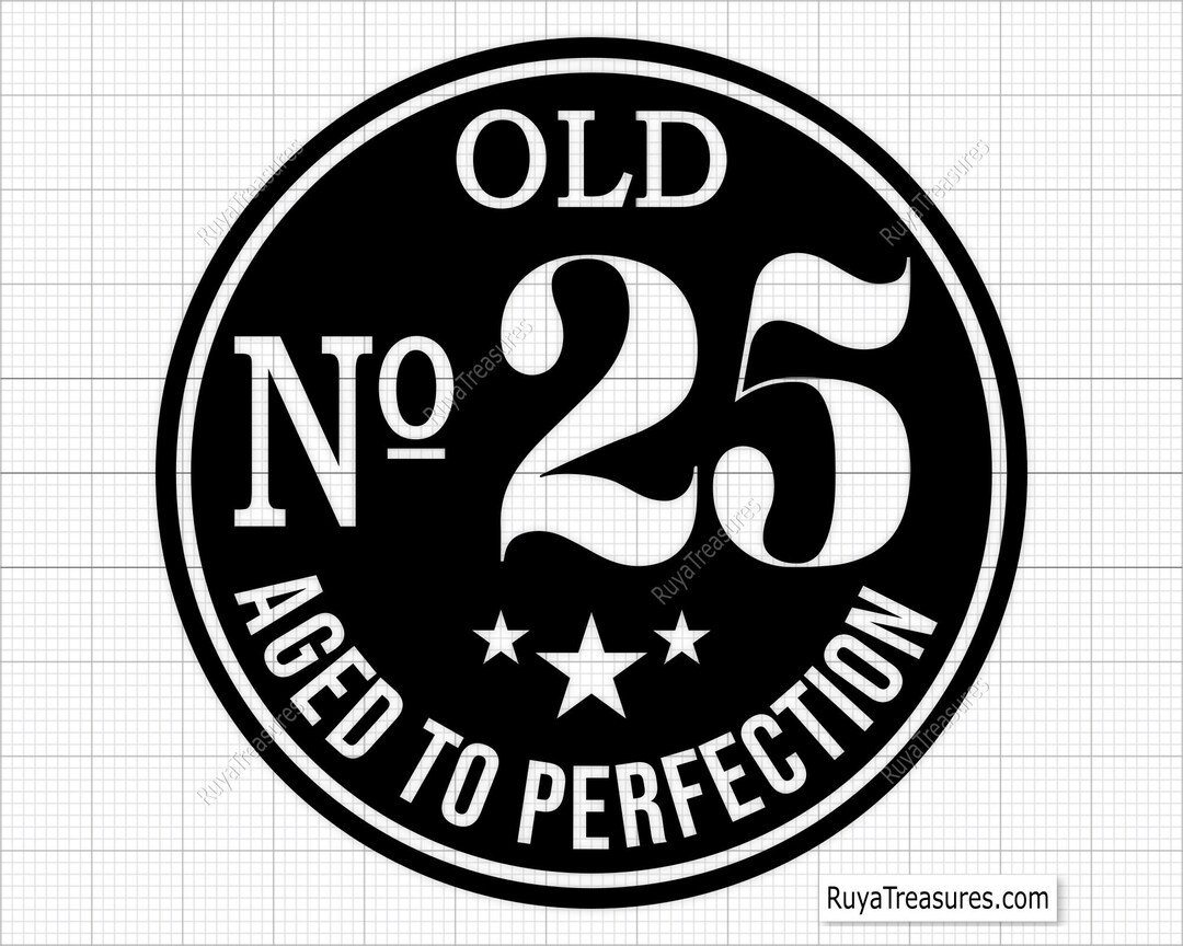 25th Birthday Svg, 25th Svg, Old Number 25 Svg, 25th Cut File for ...