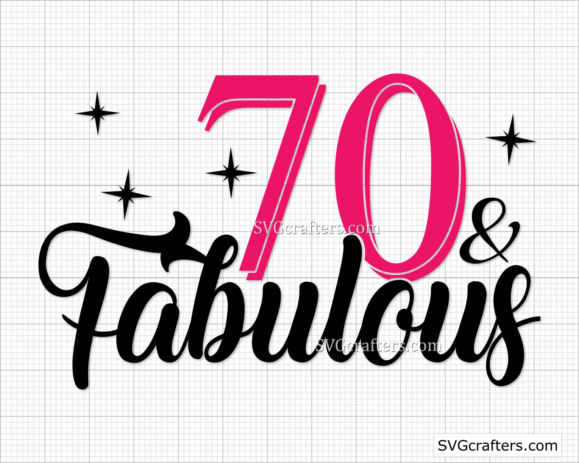 70th birthday svg 70 and fabulous svg Seventy birthday svg | Etsy