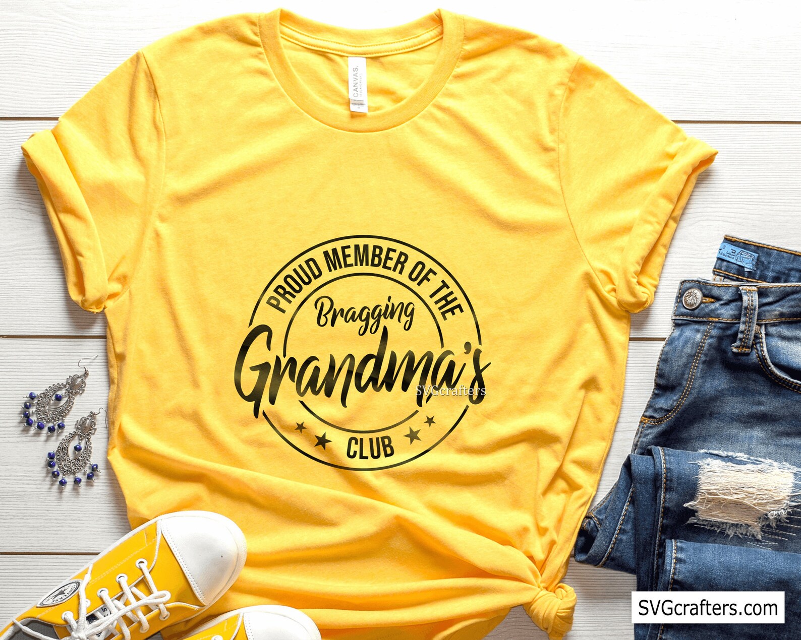 Proud Member of the Bragging Grandmas Club Svg Badass Mom - Etsy