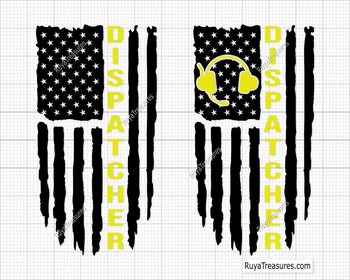 Dispatcher Svg, 911 Dispatcher Svg, Dispatch Svg, Distressed Flag Svg ...