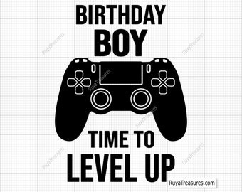 Birthday Boy Time to Level up Svg, Birthday Party Svg, Birthday Squad ...