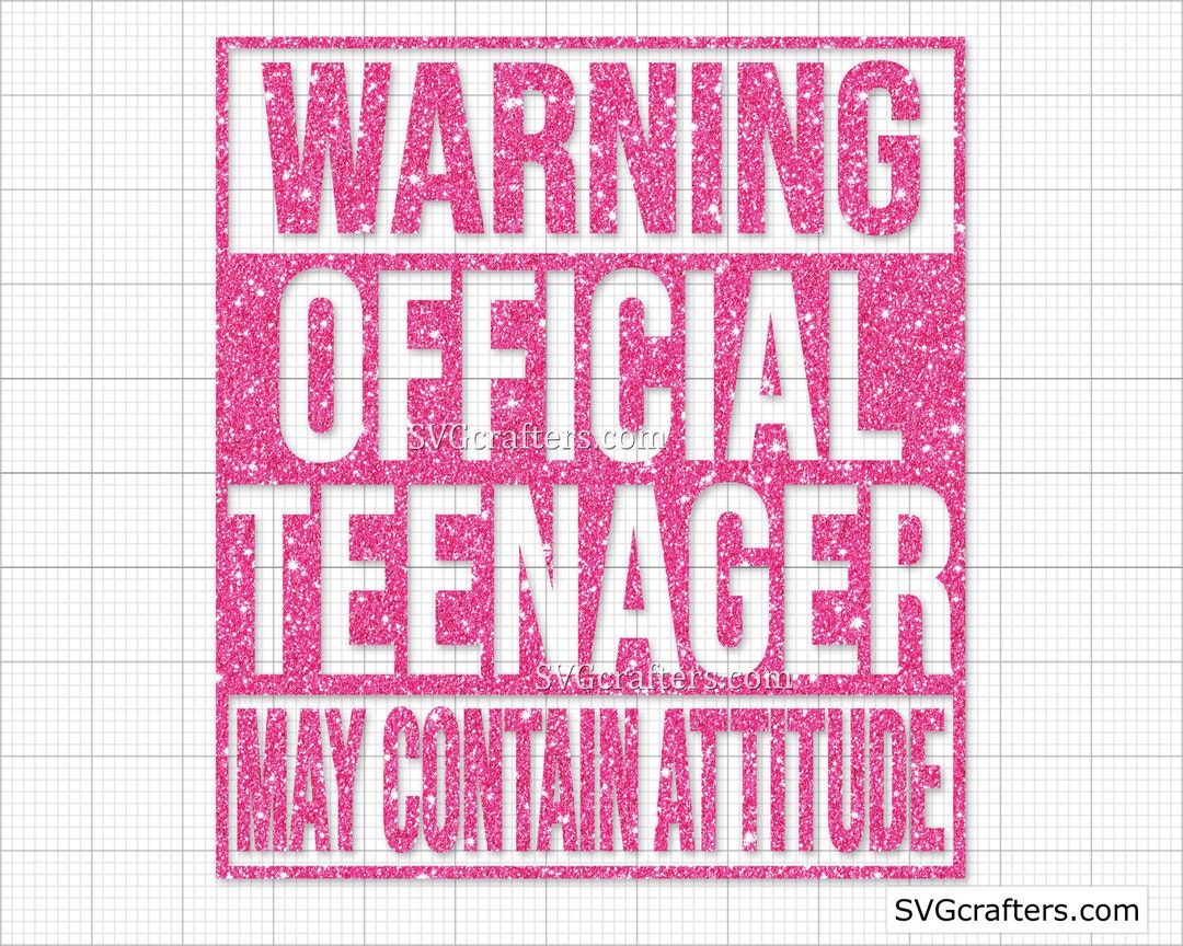 Warning Official Teenager Svg Official Teenager Svg 13th - Etsy