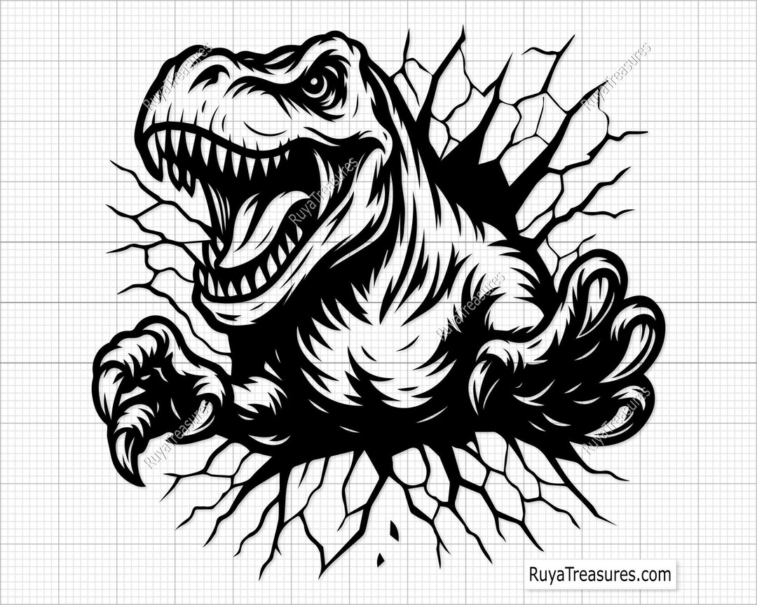 T-rex Scratch Svg, Dinosaur Svg, Jurassic Svg, T Rex Dxf Eps, Dino ...