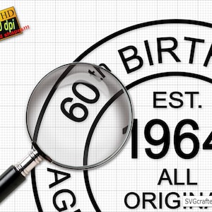 60th Birthday Svg, 60th Svg, Old Number 60 Svg, 60th Cut File for ...
