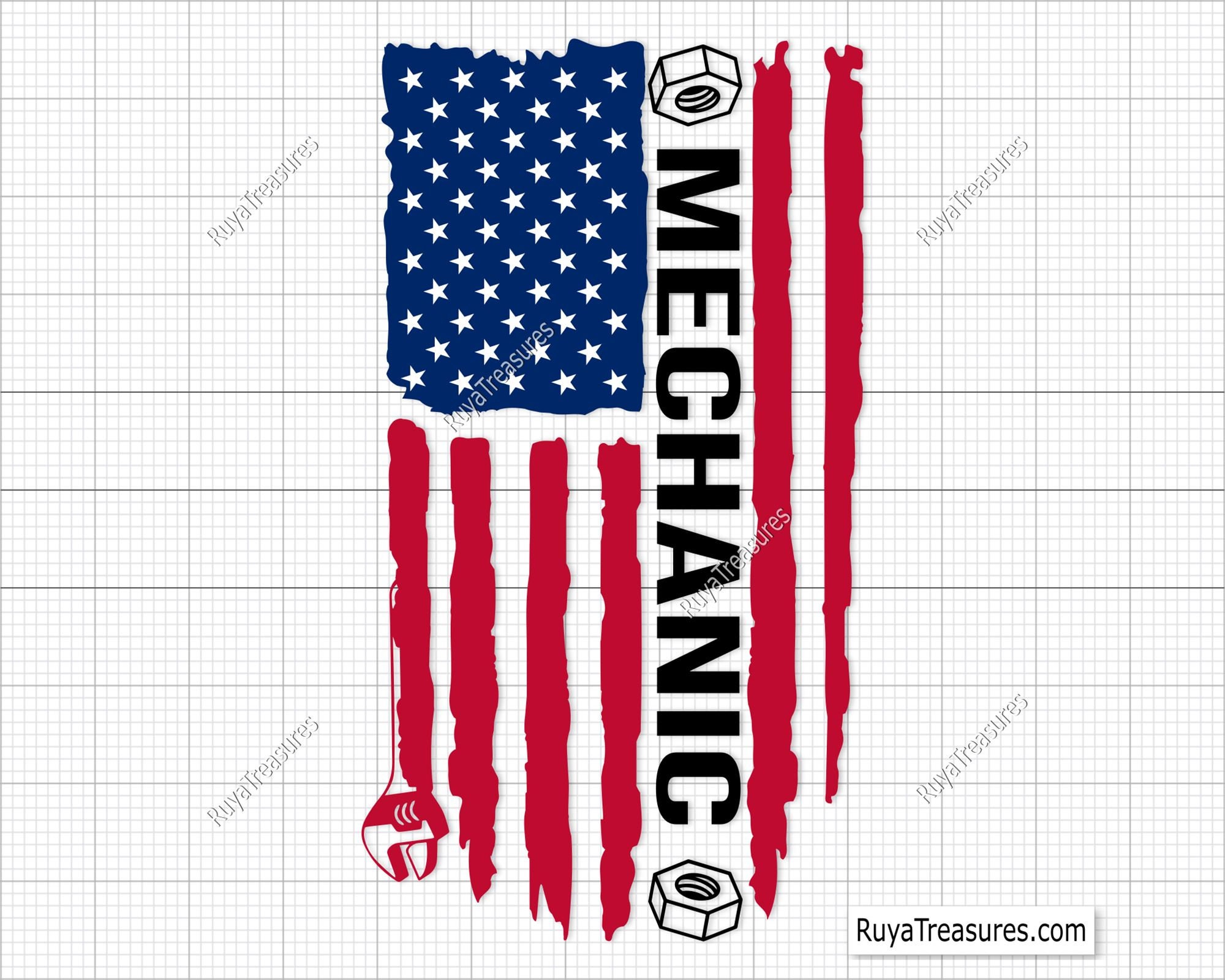 Mechanic Flag Svg Png, Wrench Flag Svg, Mechanic Svg, Mechanic Clipart ...