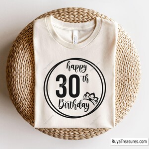 30th Birthday Svg, 30th Svg, Old Number 30 Svg, 30th Cut File for ...