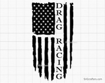 American Flag Drag Racing Eps, Png, Svg Digital Cut File &/or ...