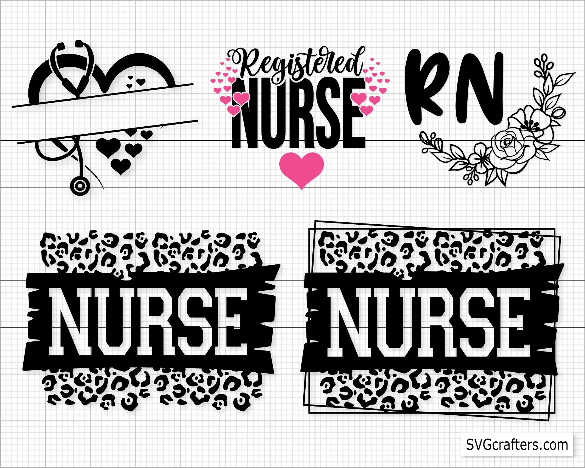 Registered Nurse Bundle Svg Rn Svg Stethoscope Svg Nurse - Etsy