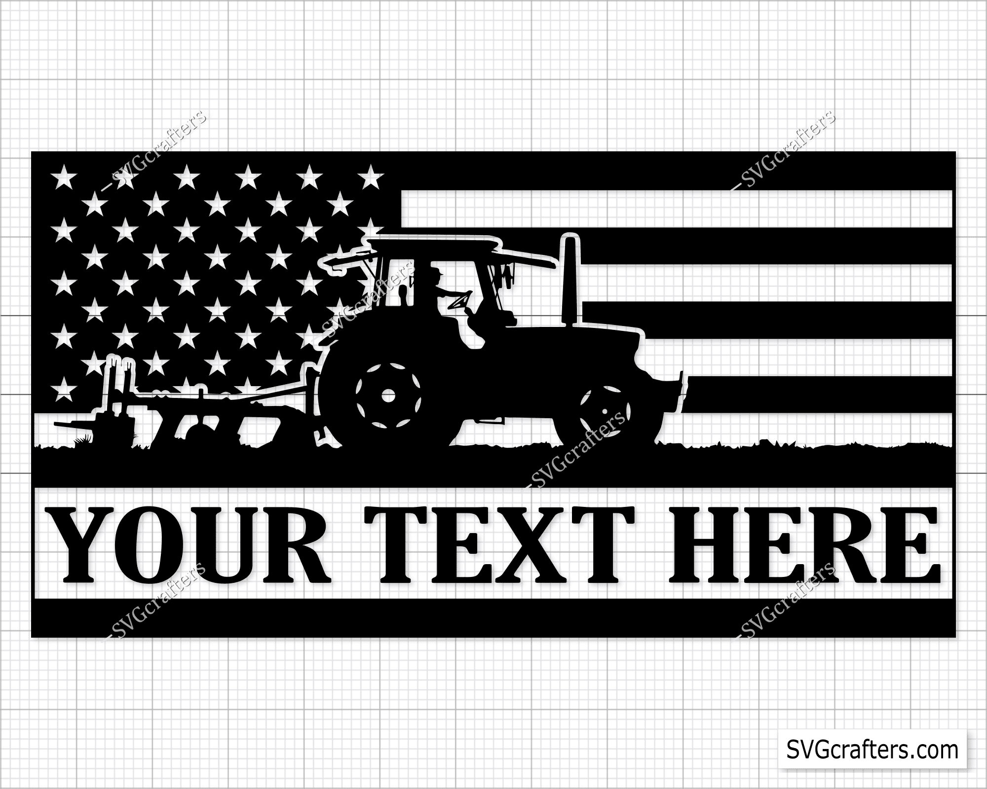 Custom American Farm Tractor Svg US Tractor Svg Farm Tractor - Etsy