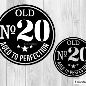 20th birthday svg 20th svg Old Number 20 svg 20th Cut File | Etsy