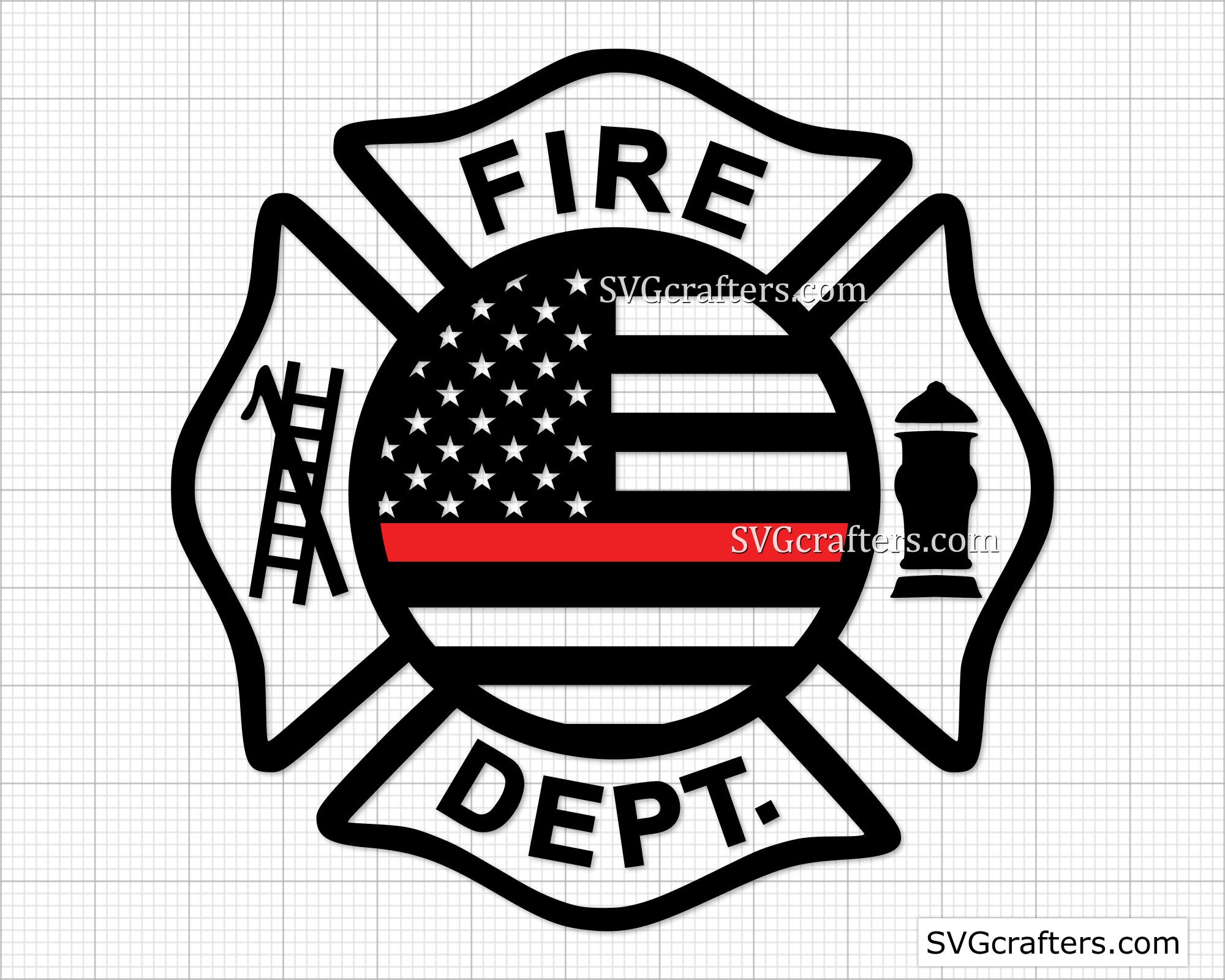 Fire Dept Svg, Firefighter Svg, Maltese Cross Svg, Fireman Svg, Fire ...