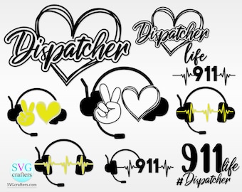 Dispatcher Svg, 911 Dispatcher Svg, Dispatch Svg, Distressed Flag Svg ...