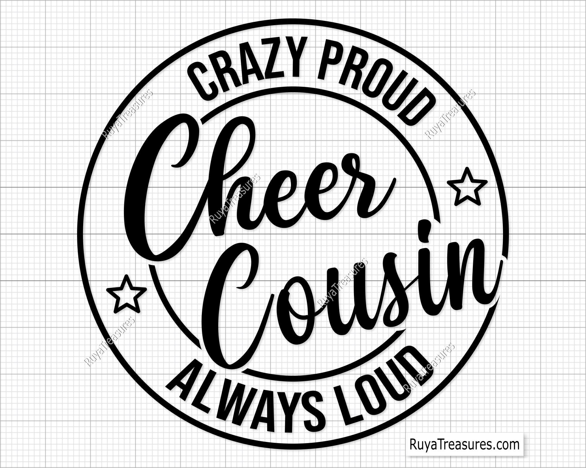 Crazy Proud Cheer Family Svg Png, Crazy Aunt Svg, Cheer Svg, Crazy ...